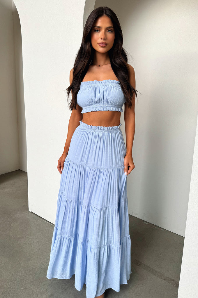 Selina Maxi Skirt - Baby Blue – Thats So Fetch US
